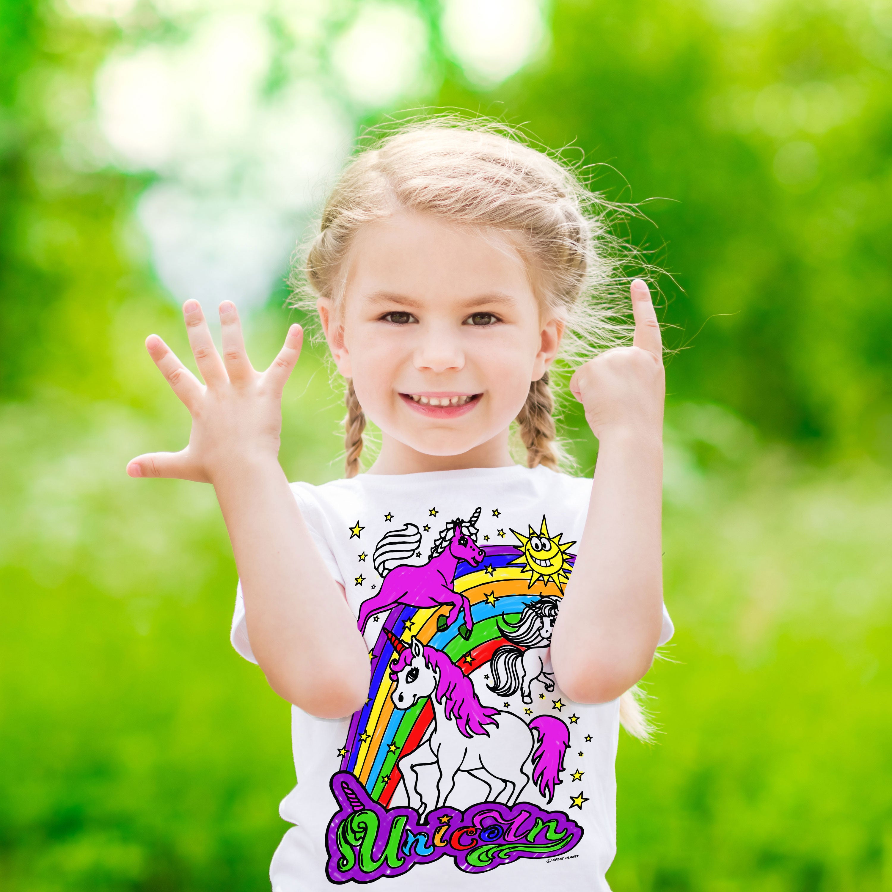 Splat Planet a world of fun for families. Colour in T-shirts