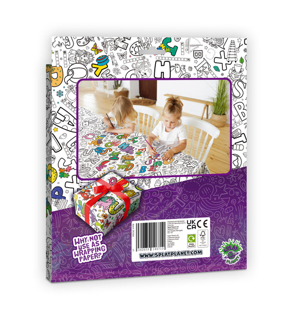 Splat Planet Clever Cloth Educational Colour-In Table Cloth | English ...