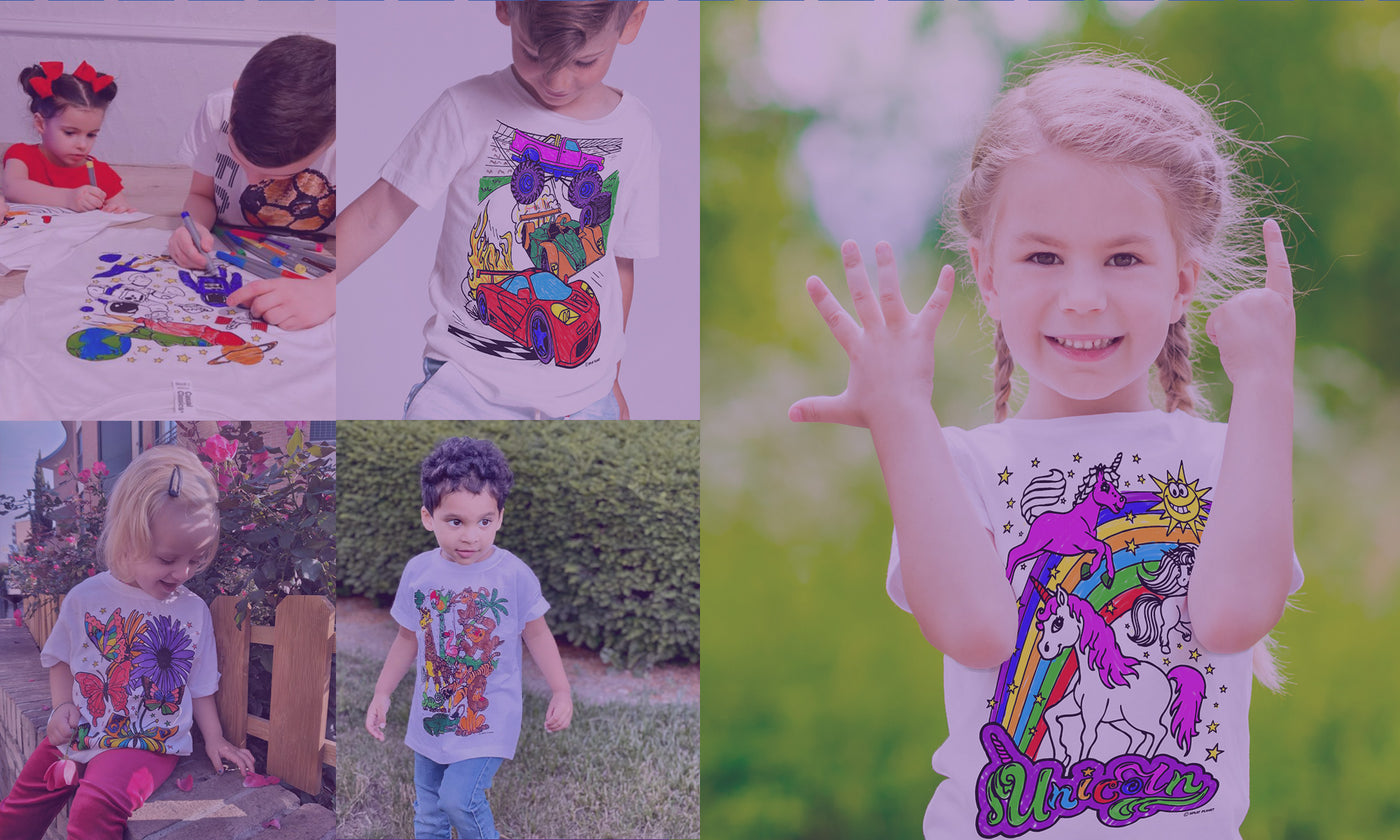 Splat Planet a world of fun for families. Colour in T-shirts