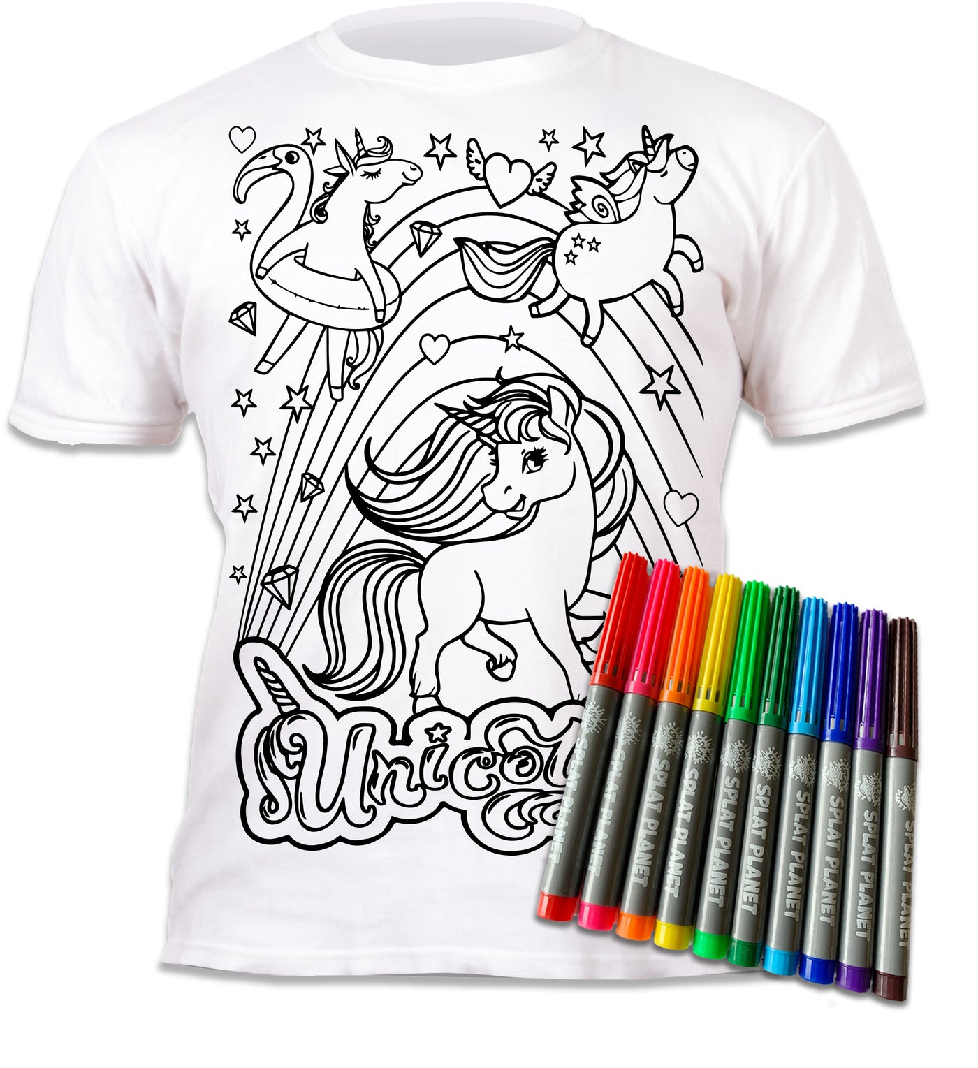 Splat Planet a world of fun for families. Colour in T-shirts