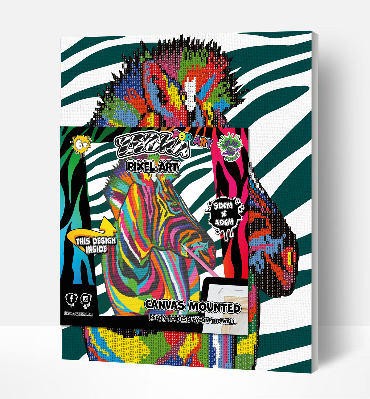 ZEBRA DIAMOND PAINTING | FRAMED DIAMOND ART | FRAMED DIAMOND PAINTING