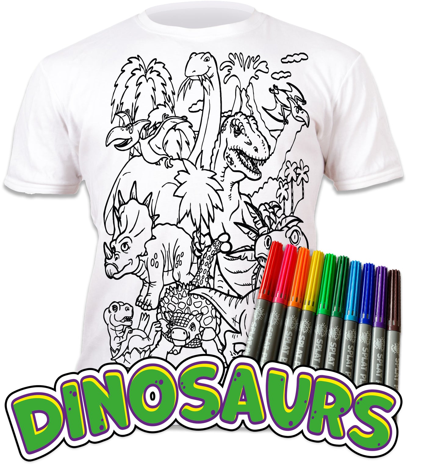Splat Planet a world of fun for families. Colour in T-shirts