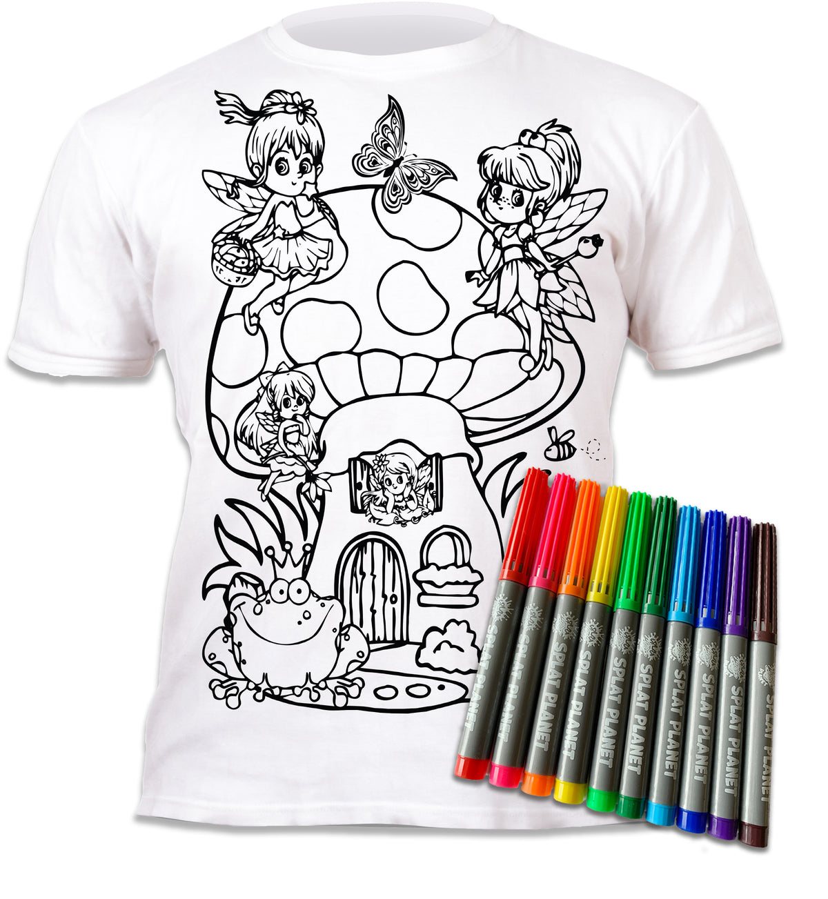 Fairies colour in, wash out and colour in again T-shirt
