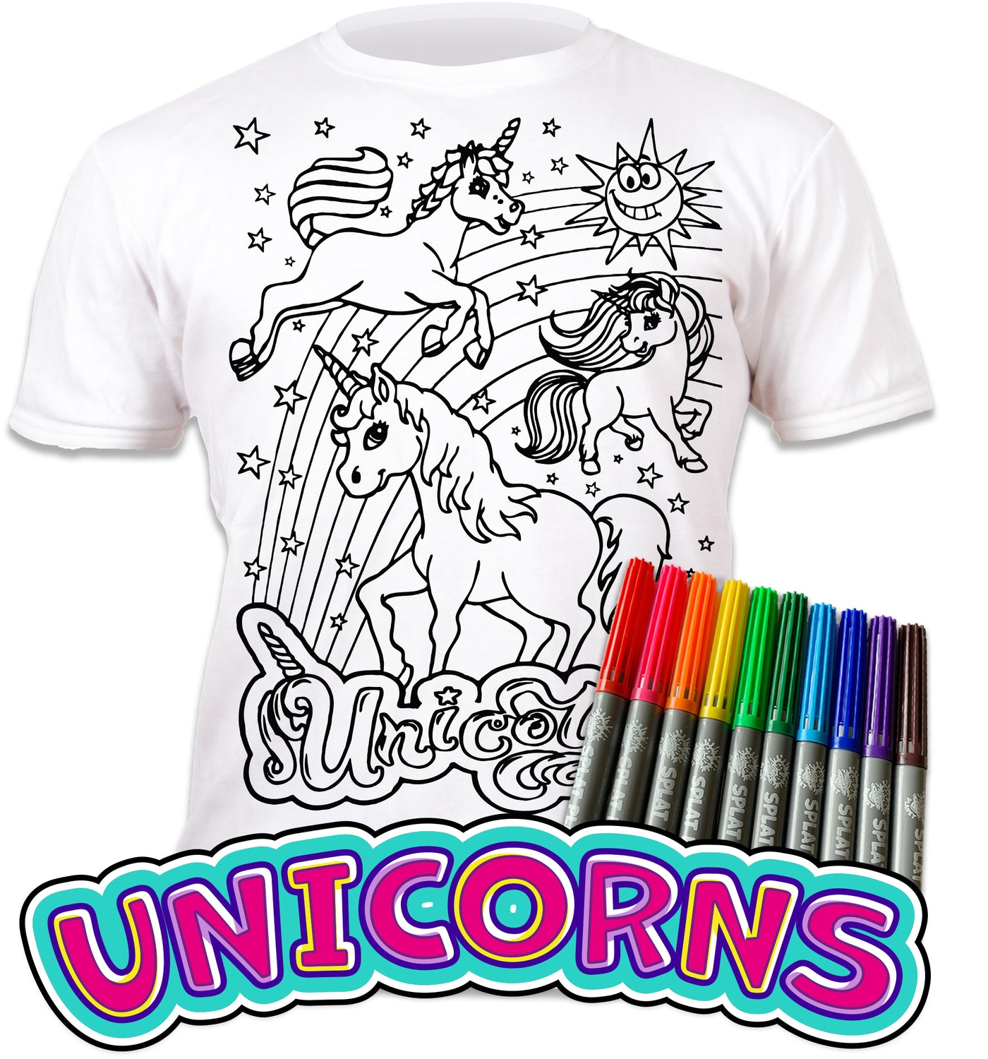 Splat Planet a world of fun for families. Colour in T-shirts